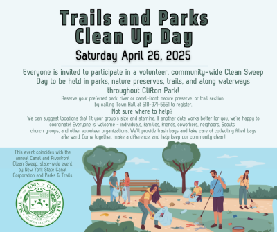 Parks and Trails Clean Up Day - Town of Clifton Park Official Website